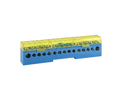 ITB1015 | 7WAY RAIL MNT TERMINAL BLOCK (BLUE) | L - Termination and ...